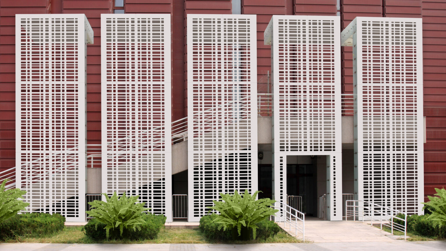 Admin Building Entrance - Moz Designs | Architectural Products + Metals