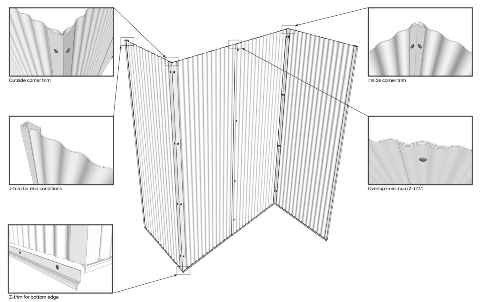 Corrugated Metal Sheets - Moz Designs | Architectural Products + Metals